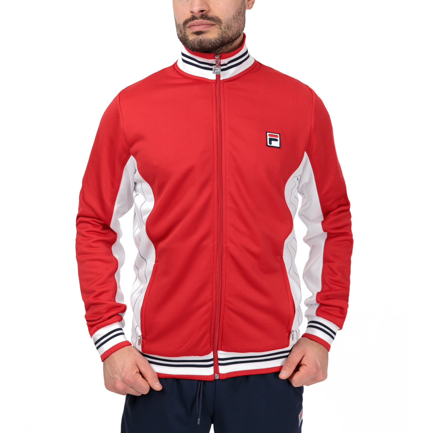 Fila Bjorn Men's Padel Jacket - Red/White